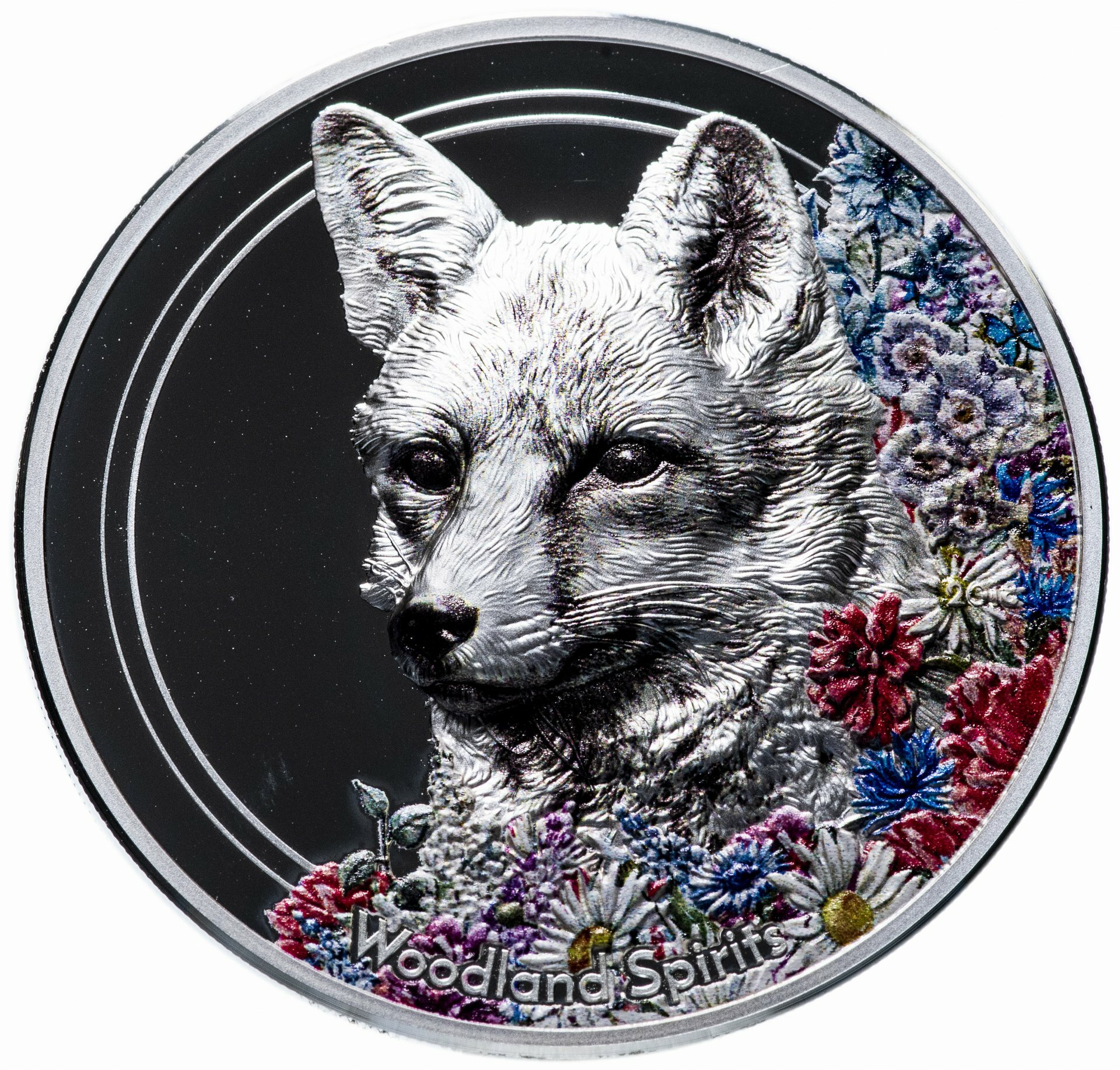 Монголия 500 тугриков 2018 "Духи леса - Лиса" с сертификатом, Серебро 999, в сохранности Proof