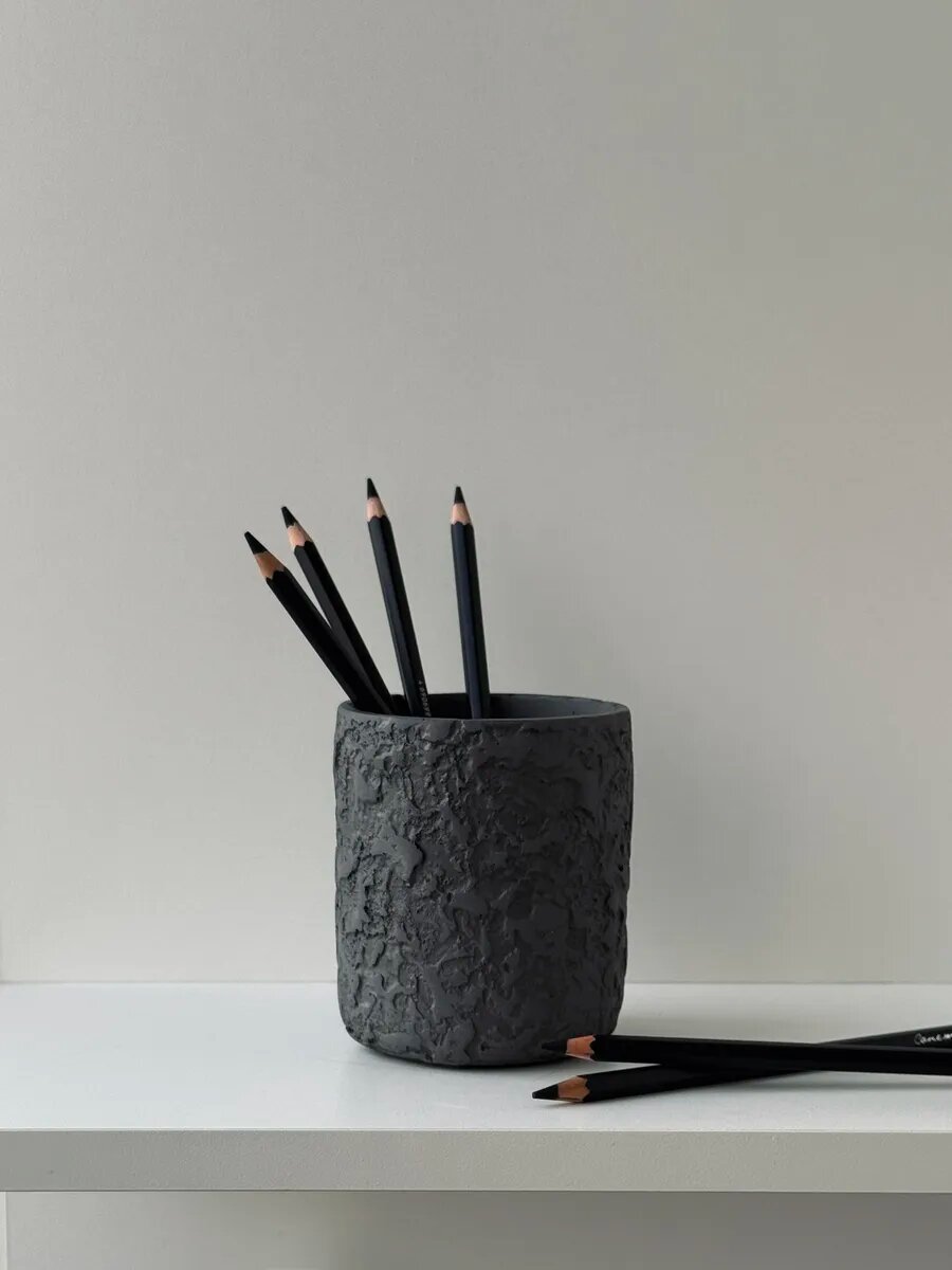 Стакан для канцелярии круглый Grafit