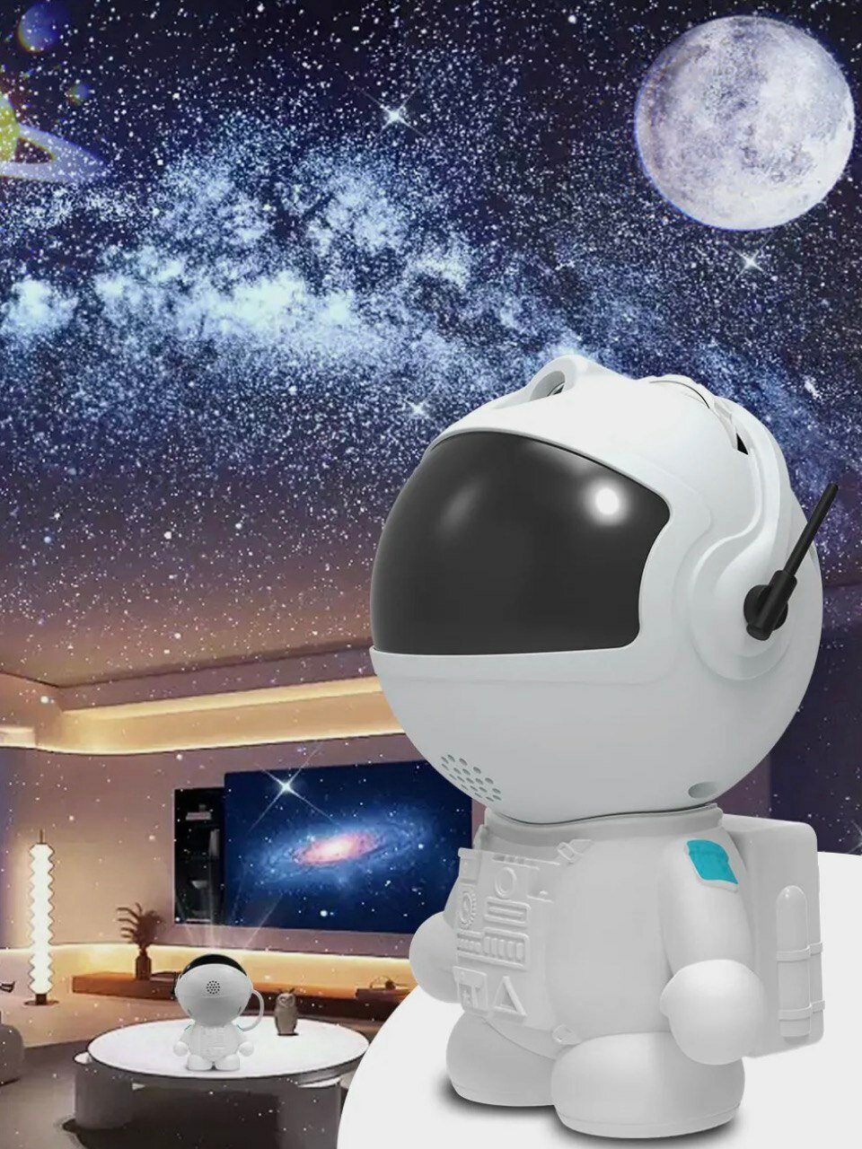 Ночник проектор звездное небо для детей Космонавт