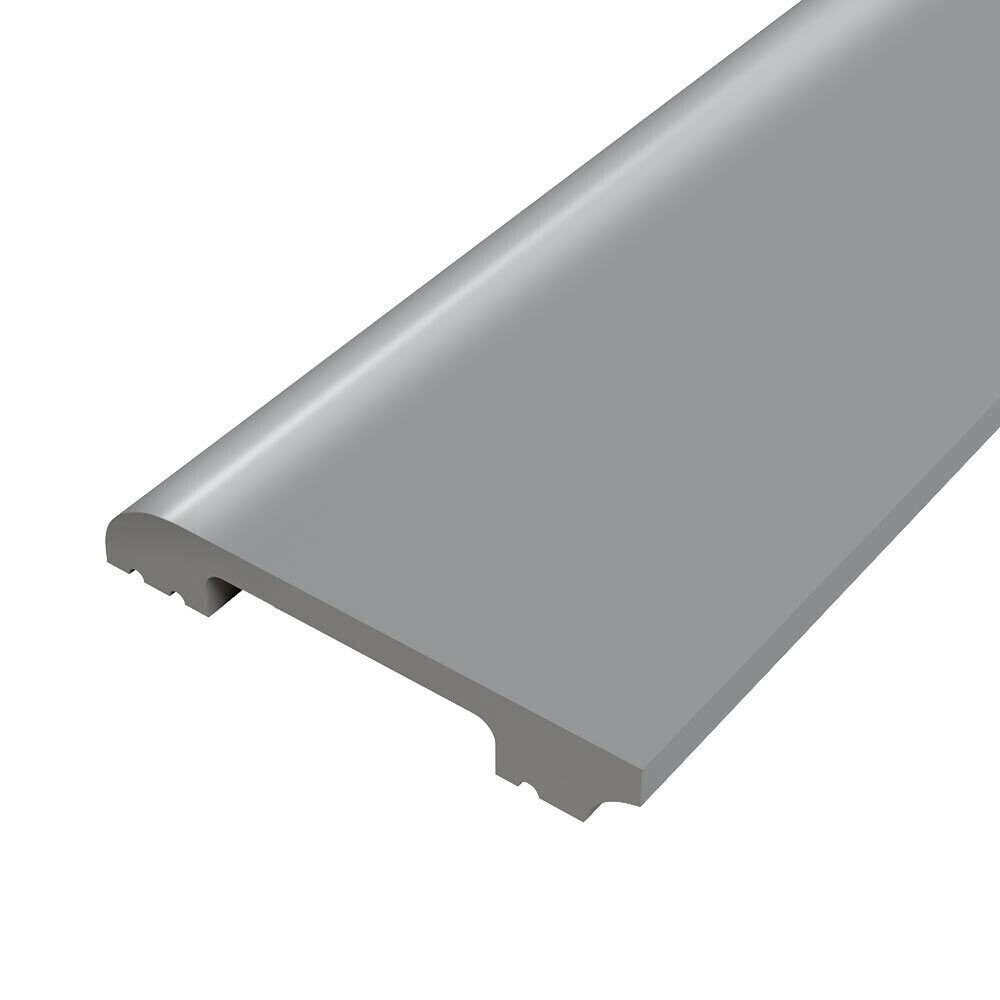 Плинтус экополимер Солид 80х13х2000 мм алюминий (8UHD 05/80)