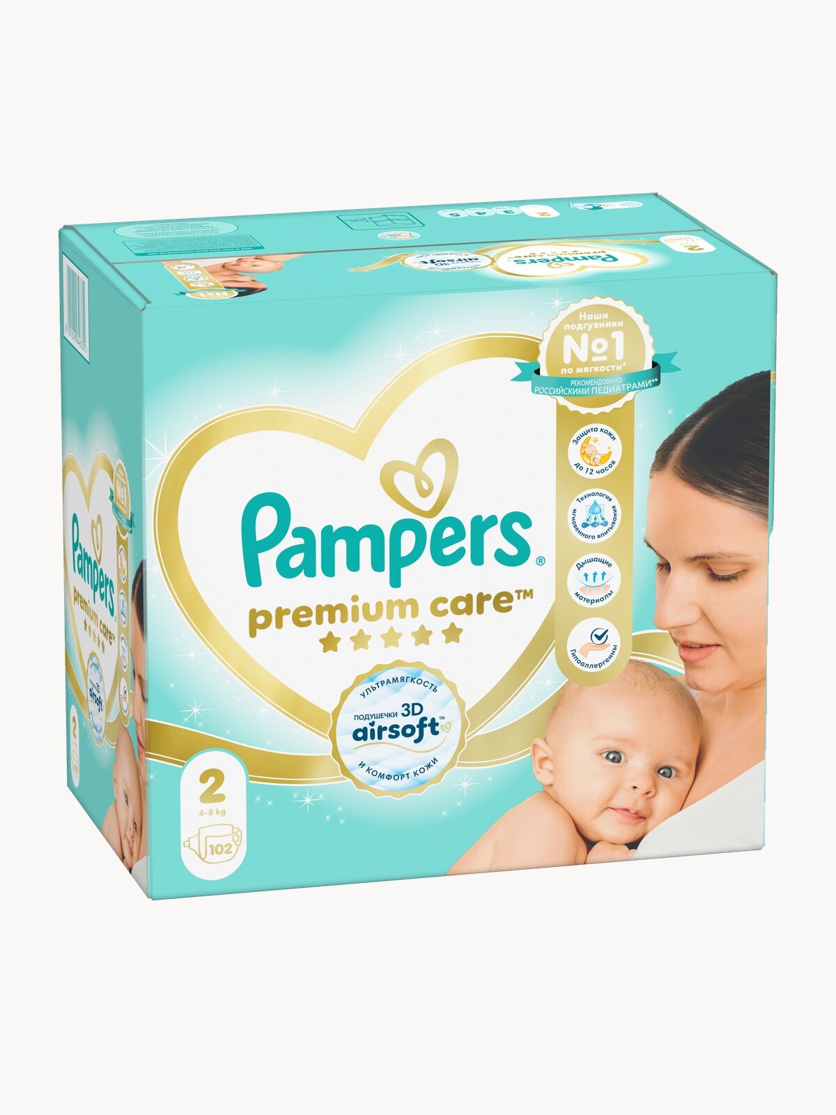 PAMPERS Подгузники Premium Care Mini (4-8 кг) Упаковка 102