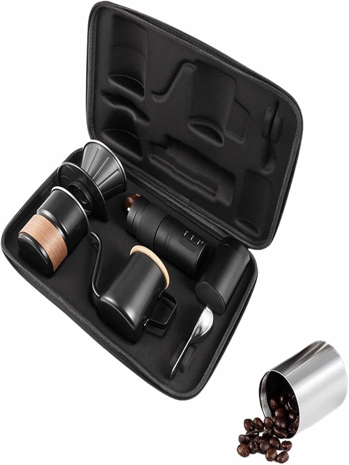 Набор для приготовления кофе вручную на открытом воздухе для кемпинга, портативная кофеварка для путешествий, кофемашина ручного помола