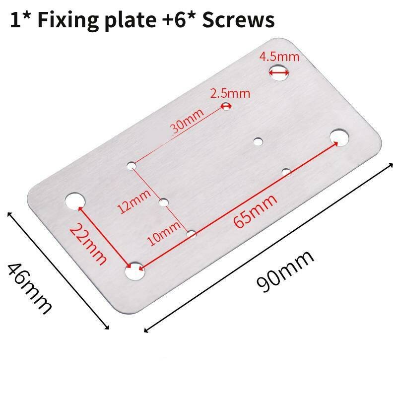 Ремонтные plates из нержавеющей стали с покрытием матовым для дверных петель для кухни и шкафа комплект rectangle b