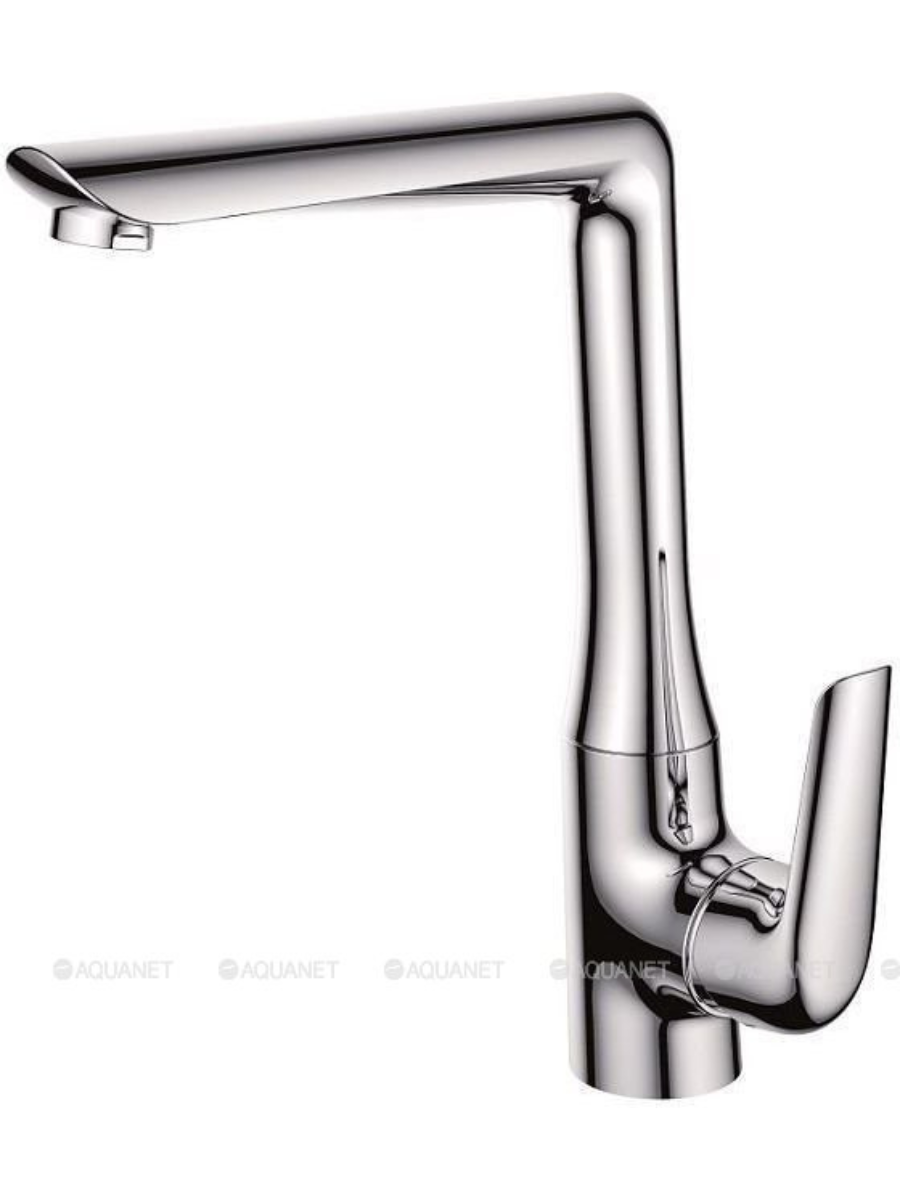 Смеситель для кухни Aquanet Pragmatic AF430-41C, хром, с поворотным изливом, для мойки