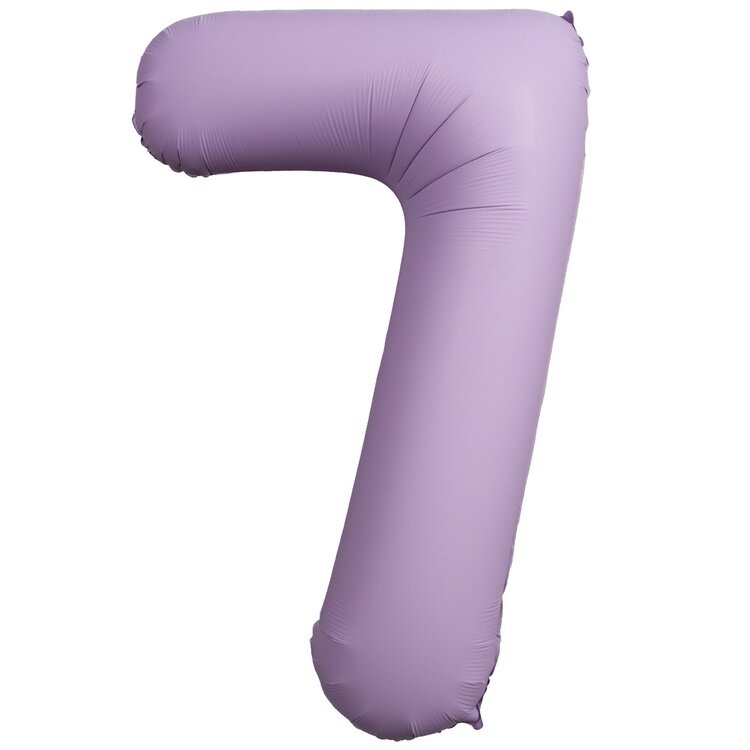 Воздушный шар КНР цифра 7, 40" slim Matte Lavanda