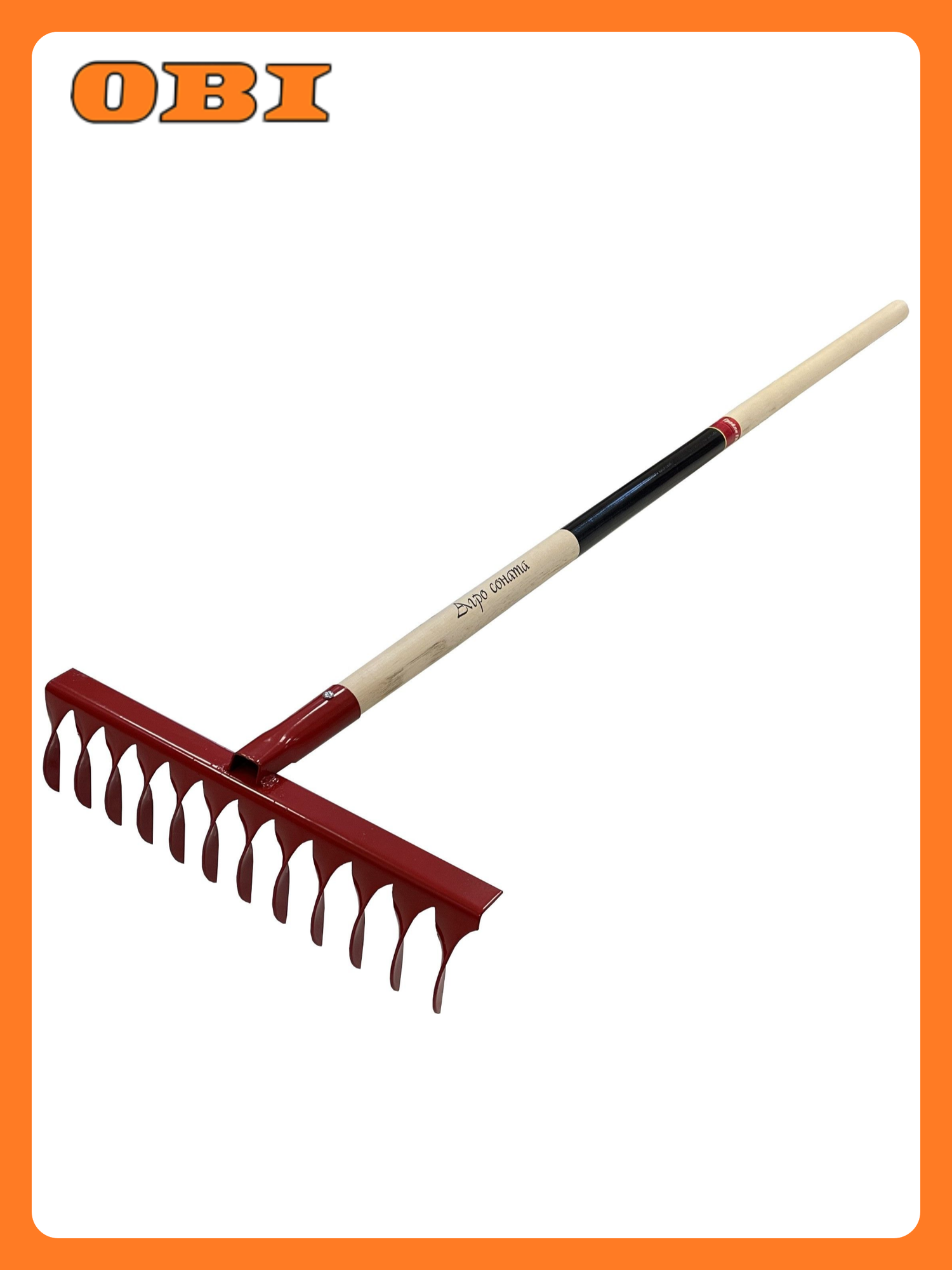 Грабли Инструм-Агро "Агро Соната" ГВ-12, витые, деревянные, 12 зубцов, длина 120 см