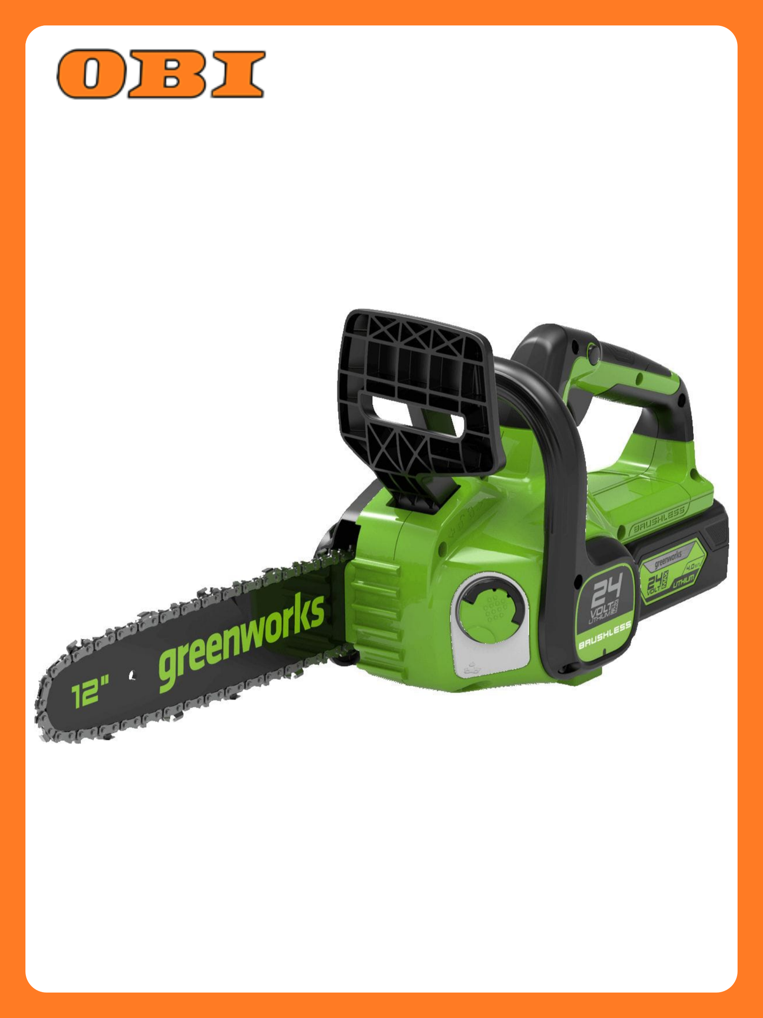 Аккумуляторная садовая пила Greenworks GD24CS30K2, 30 дюймов, 2 Ач
