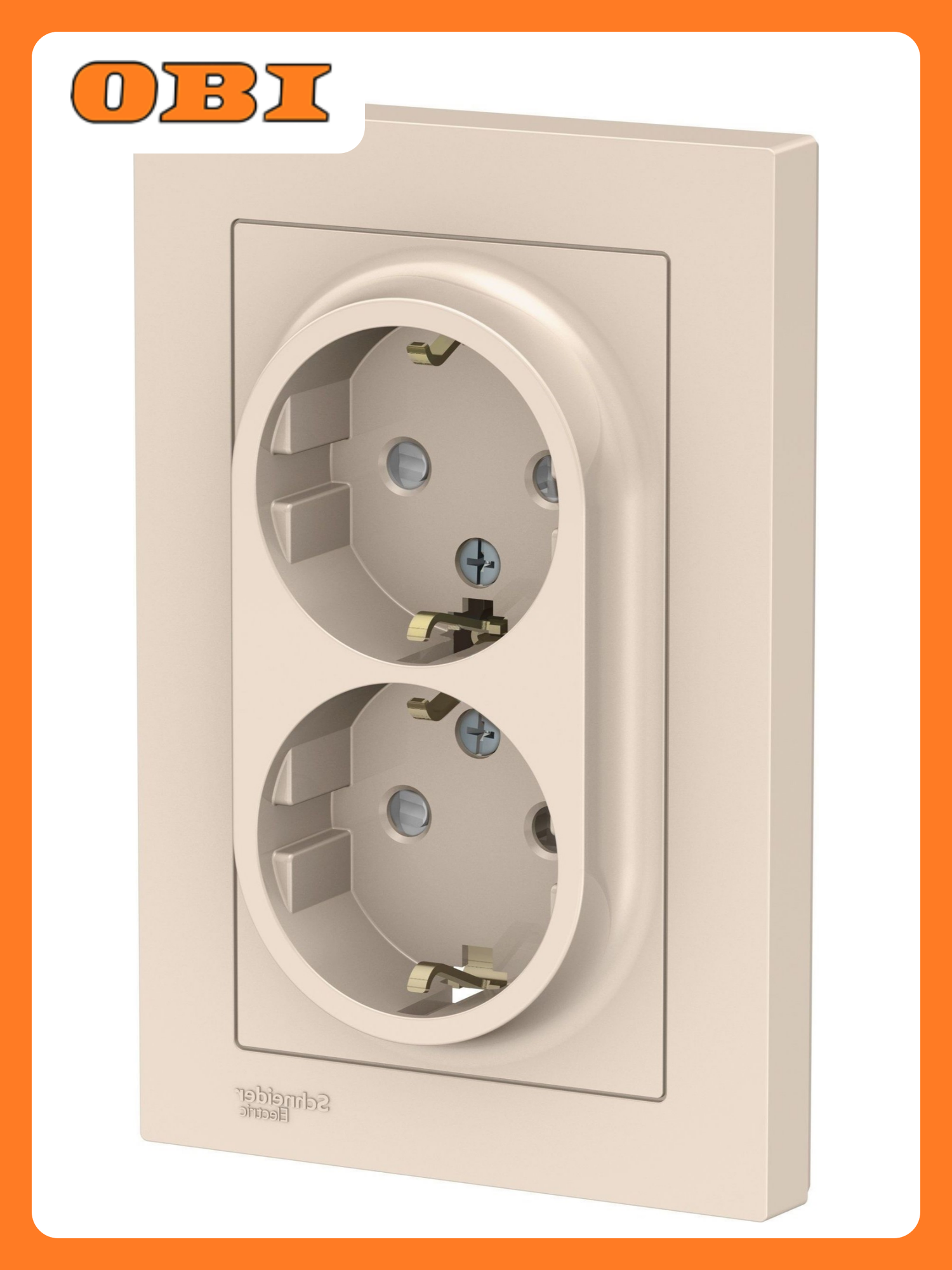 Розетка Schneider Electric AtlasDesign ATN000226, бежевая, для классического интерьера