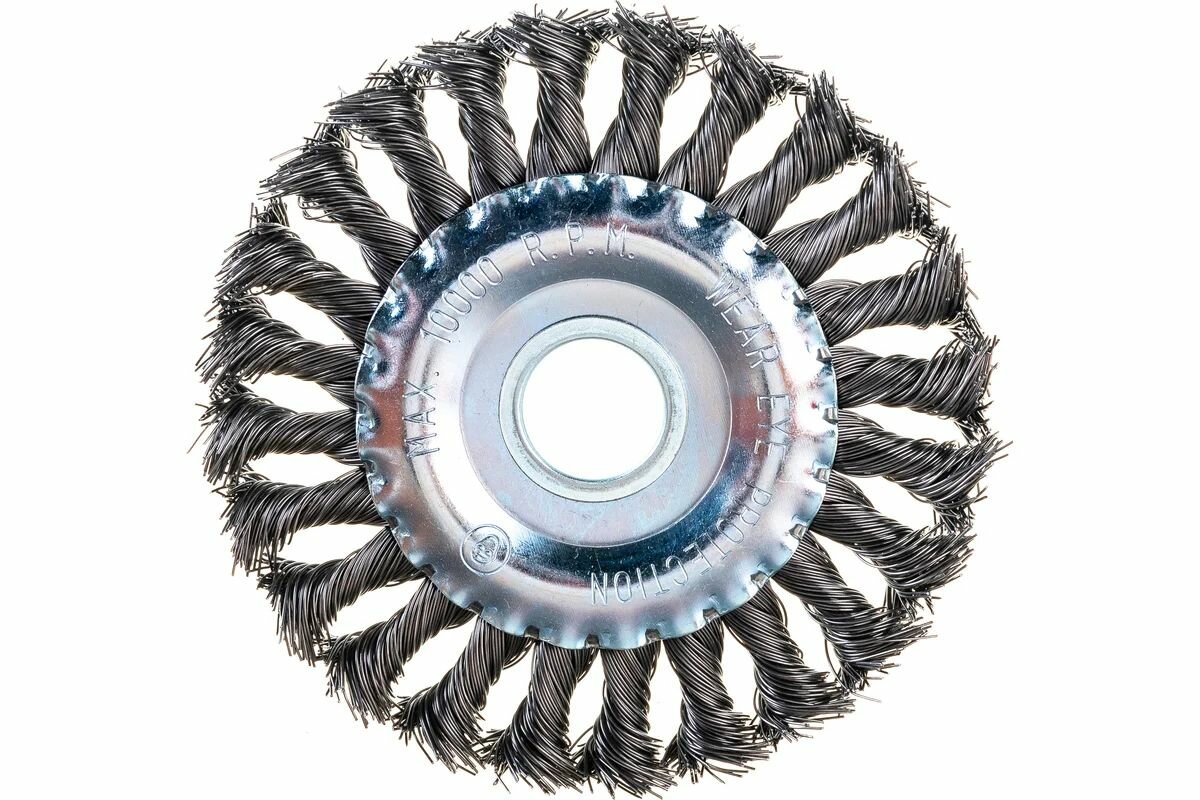 Щетка для УШМ, 125 мм х 22,2 мм, плоская, крученая проволока 0,5 мм// Сибртех