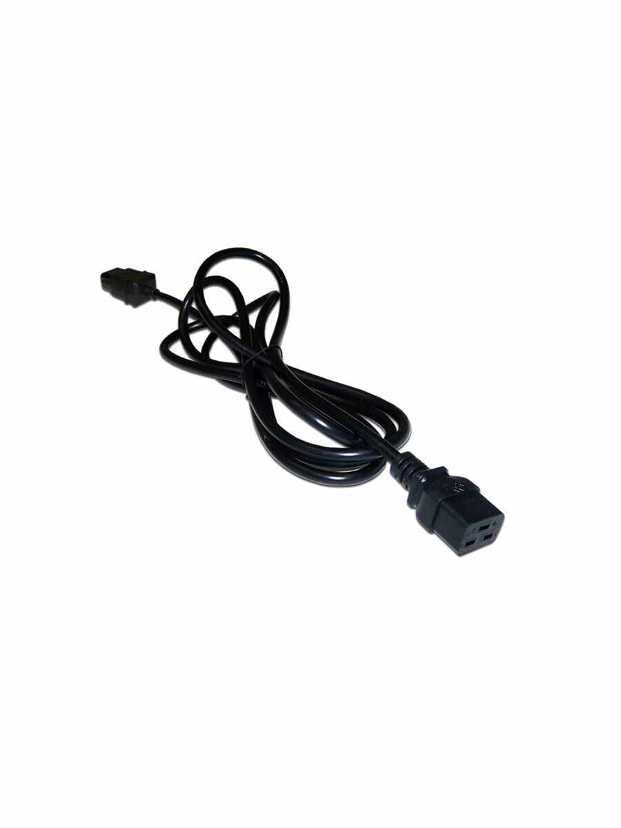 Кабель питания Lanmaster LAN-PP19/20-0.5-BK C19-C20, 3х1.5, 220В, 16А, черный, 0.5 метра