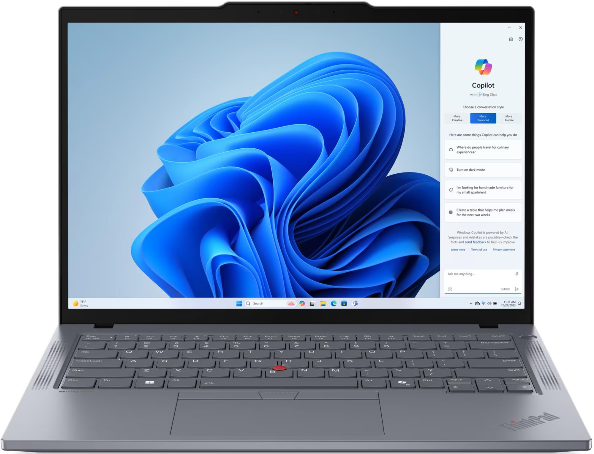 Ноутбук Lenovo ThinkPad T14 Gen 5 21ML0089US (Core Ultra 7 1700 MHz (155U)/16384Mb/512 Gb SSD/14"/1920x1200/Win 11 Pro/4G LTE)