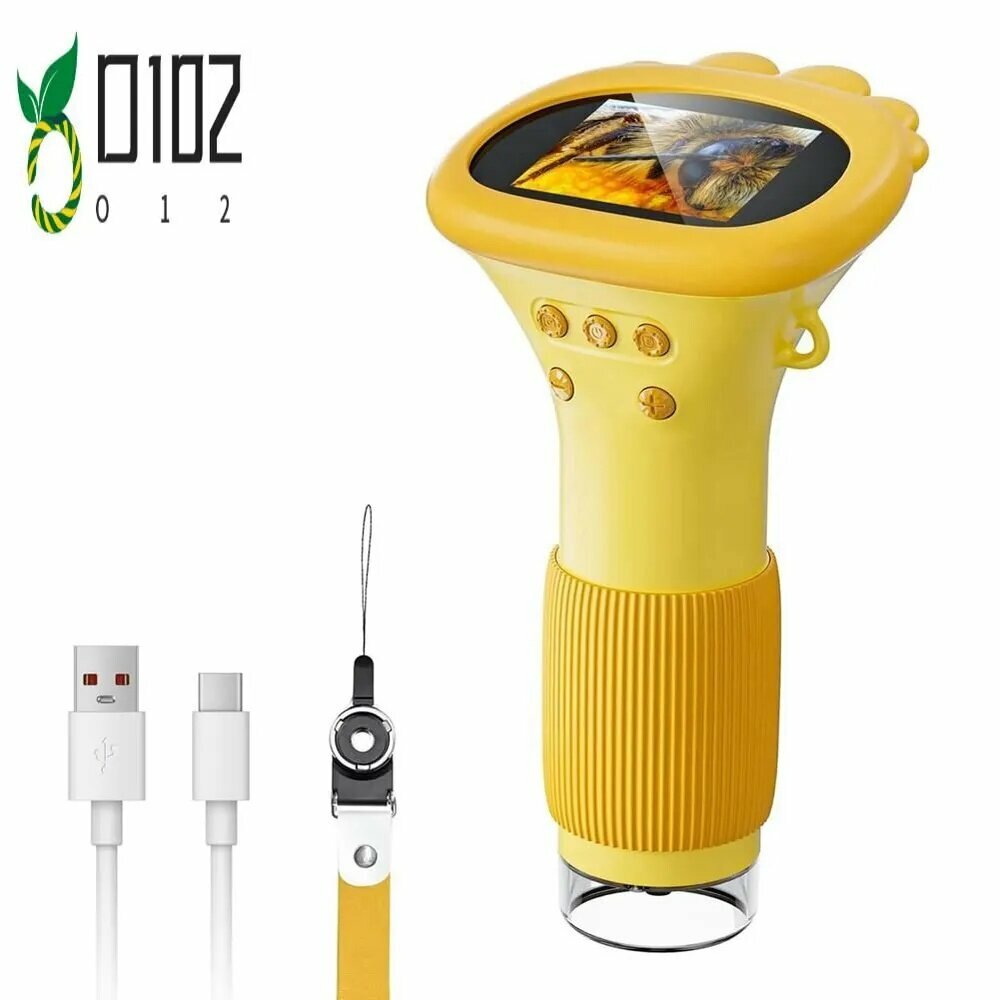 (PPAAHHM))Детский Микроскоп, 1000X Ручной Цифровой Совместимый С ПК