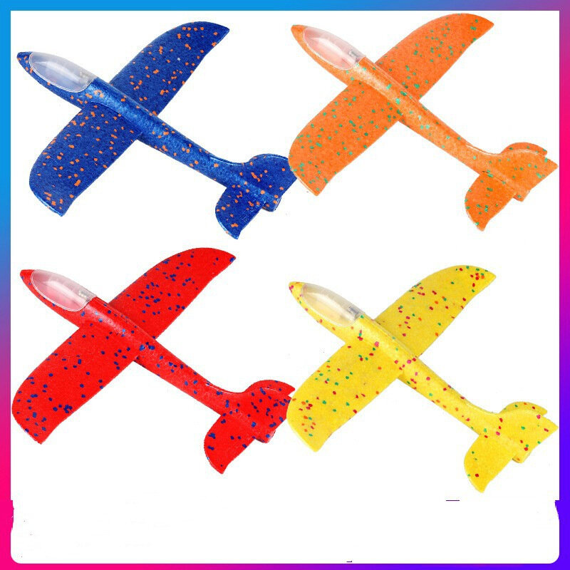 Детский летающий кайт-самолет с пистолетом-пусковой установкой для летающих игр на открытом воздухе, бамбуковый