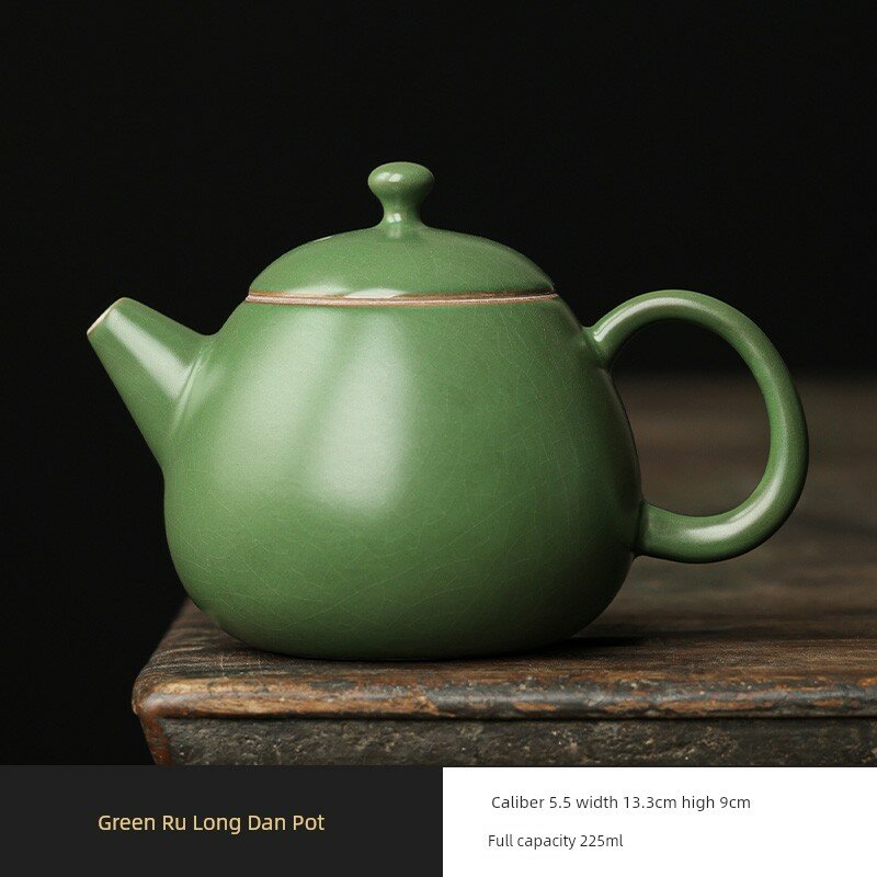 Чайник Руяо, фарфоровый чайник для заваривания чая, керамическая глазурь с эффектом кракле, подходит для домашнего