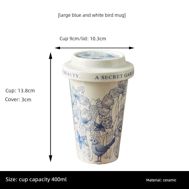 Винтажная сине-белая фарфоровая чашка для кофе с блюдцем, чашка для послеобеденного чая, чашка для латте-арта, чашка