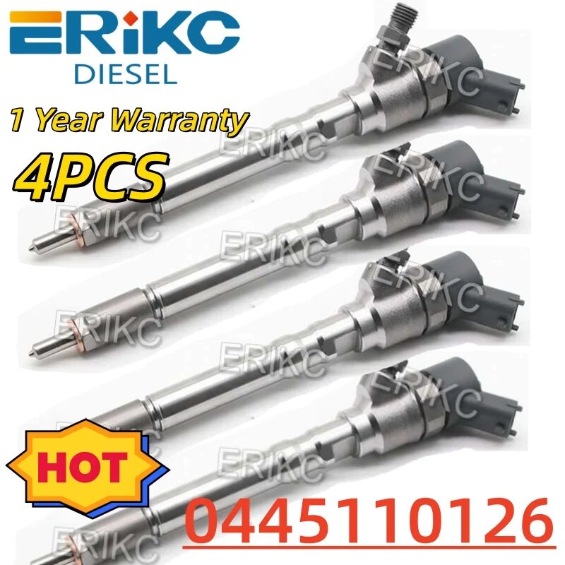 4ШТ 0445110126 Форсунка Системы Впрыска Топлива Common Rail 33800-27900 Форсунка Дизельного Топлива 0 445 110 126 Форсунка Впрыска для HYUNDAI KIA