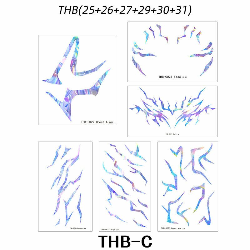 Аниме Охотники на демонов, женские и мужские группы, K-POP, лазерные татуировки, наклейки на тело, косплей, татуировка Руми.