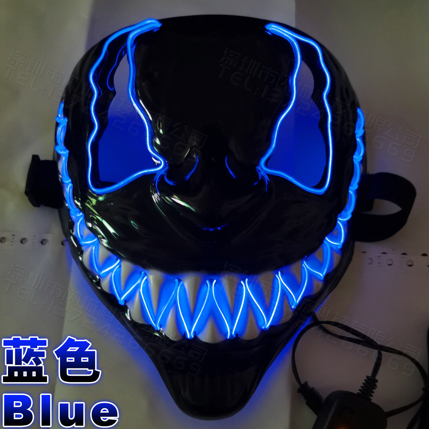 Маска ужасов на Хэллоуин с эффектом свечения яда, забавная полнолицевая маска-реквизит, маска со светодиодной подсветкой в стиле кинофильма.