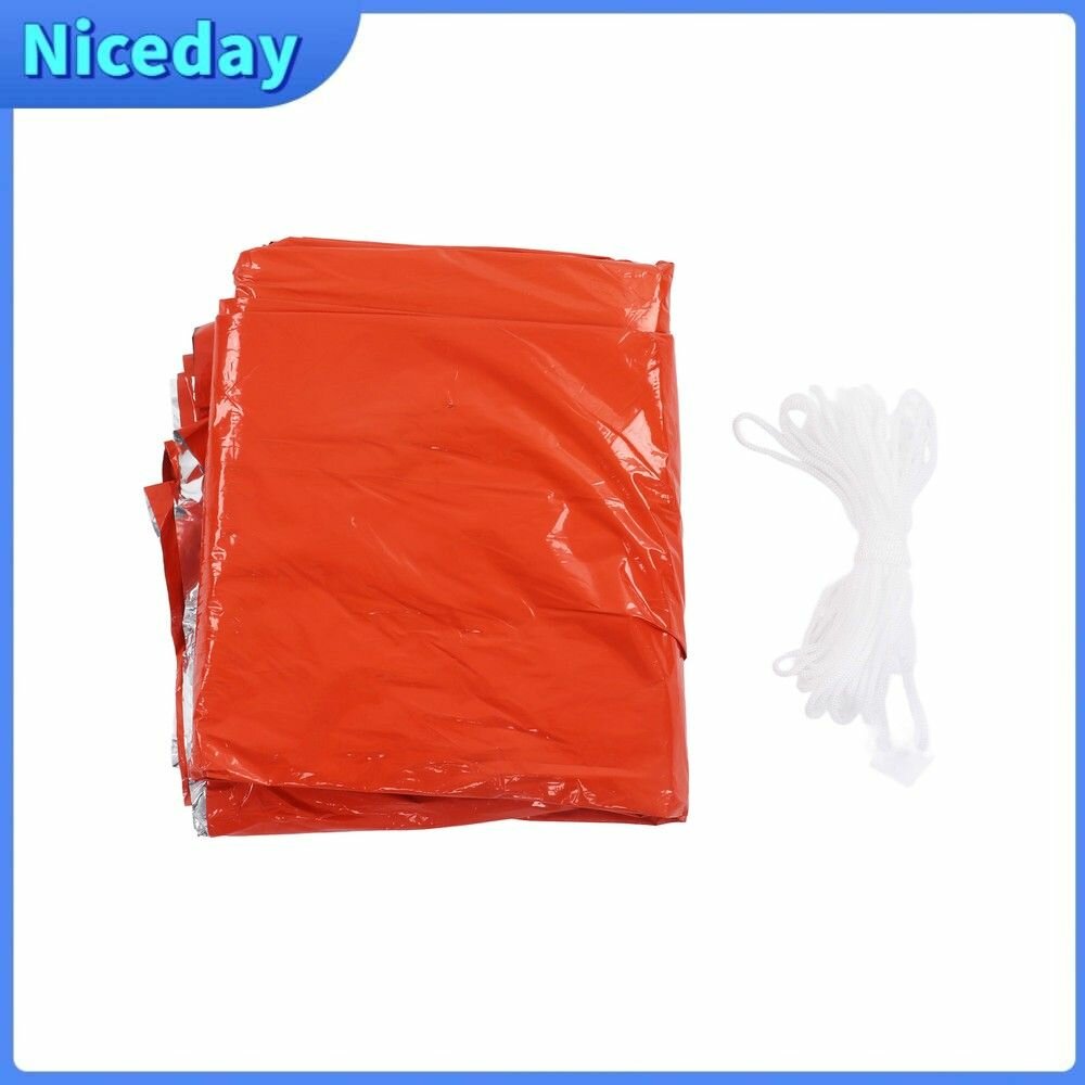 Палатка выживания, одноразовая, водонепроницаемая, оранжевая.