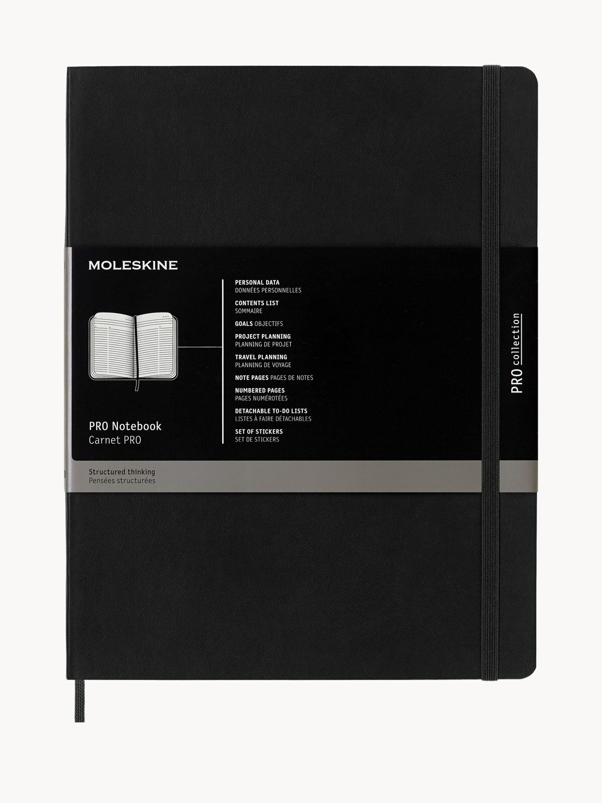 Блокнот Moleskine Pro Soft PROPFNTB4SBK XL 190х250мм, 192стр, линейка, мягкая обложка, черный