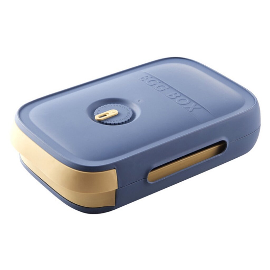 (1) Картонная коробка для свежих яиц из домашнего холодильника - голубая