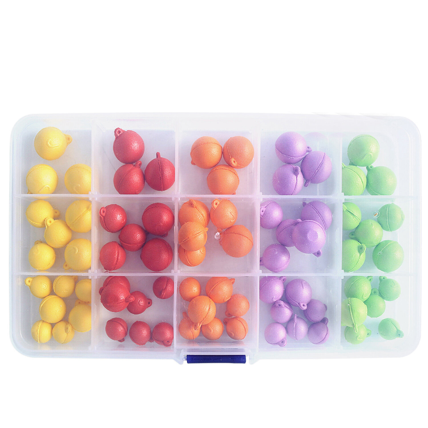 75 штук Плавающие Приманки для Лова Карпа Шары Бусинки Фидер Искусственные Приманки для Карпа с Ящиком для Хранения, Материал EVA, Размер Упаковки 17.2 * 10 * 2.3 см, Вес Упаковки 74 г