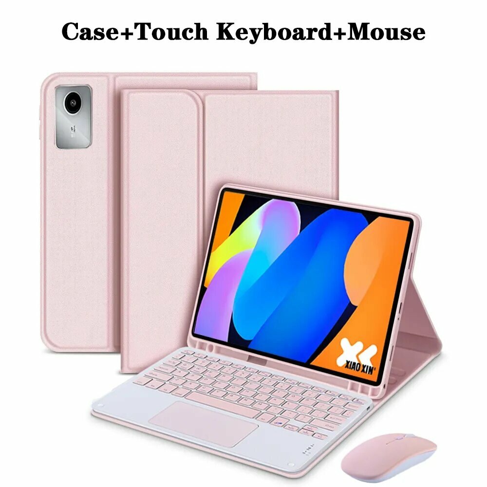 Чехол для планшета Lenovo Xiaoxin Pad 11 lnch 2024 2025, Съемный чехол с русской клавиатурой для Lenovo Tab M11 / Idea Tab 11" с прорезью для пера
