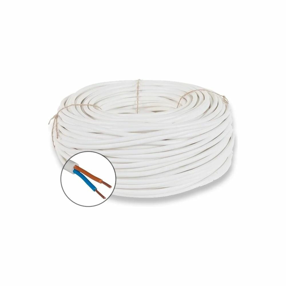 Бытовой провод проводник пвс 2x0.5 мм2, 50м OZ61870L50