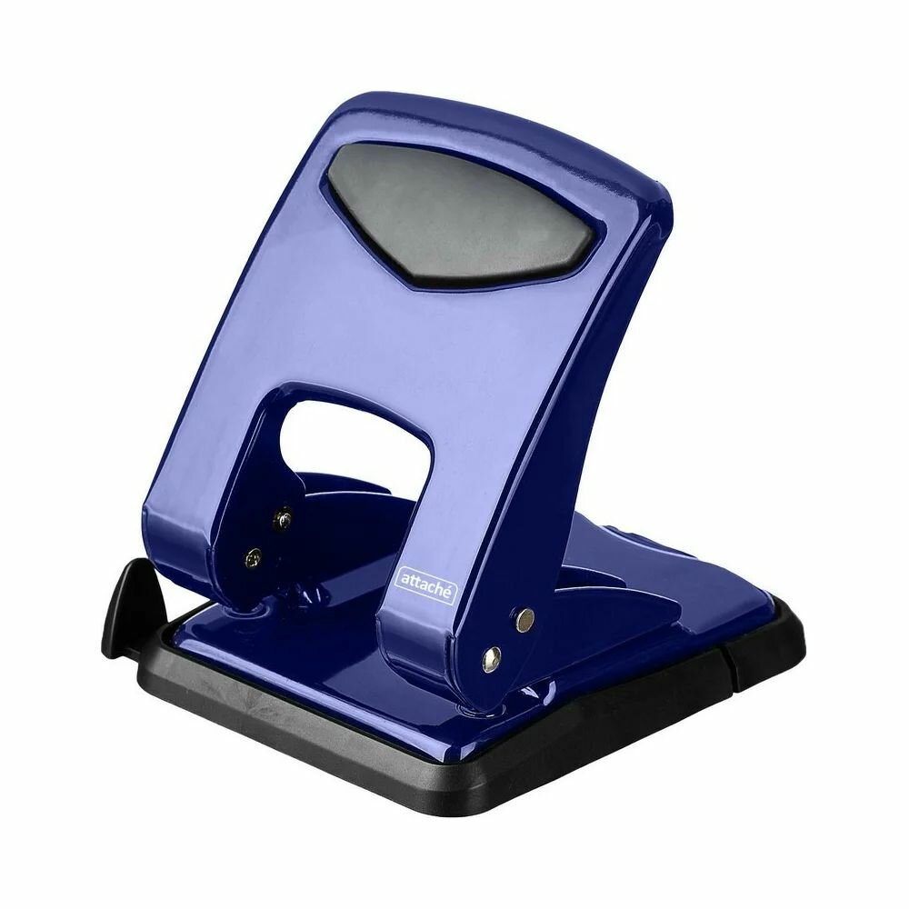 Металлический дырокол Attache до 50 листов, с блокиратором, синий 1005054