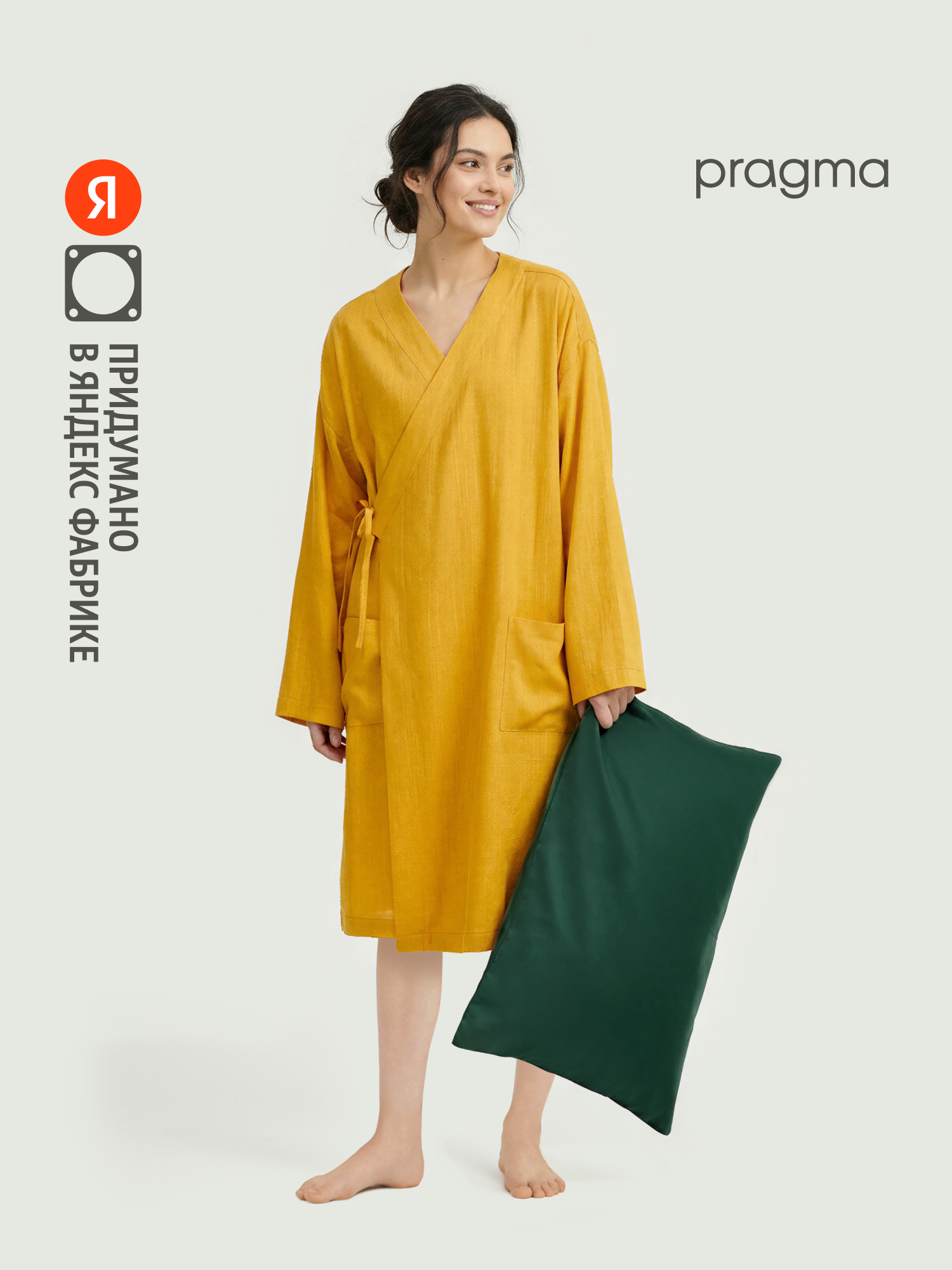 Халат ZEN из вискозы и льна