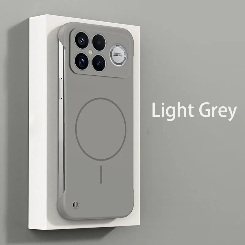 Magsafe магнитный чехол для Поко Ф8 Про Light Grey