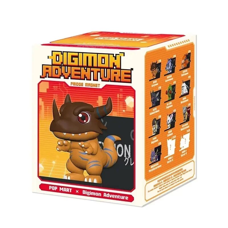 POP MART Digimon Adventure Магнит Mystery Box, Коричневый, 1 Blind Box