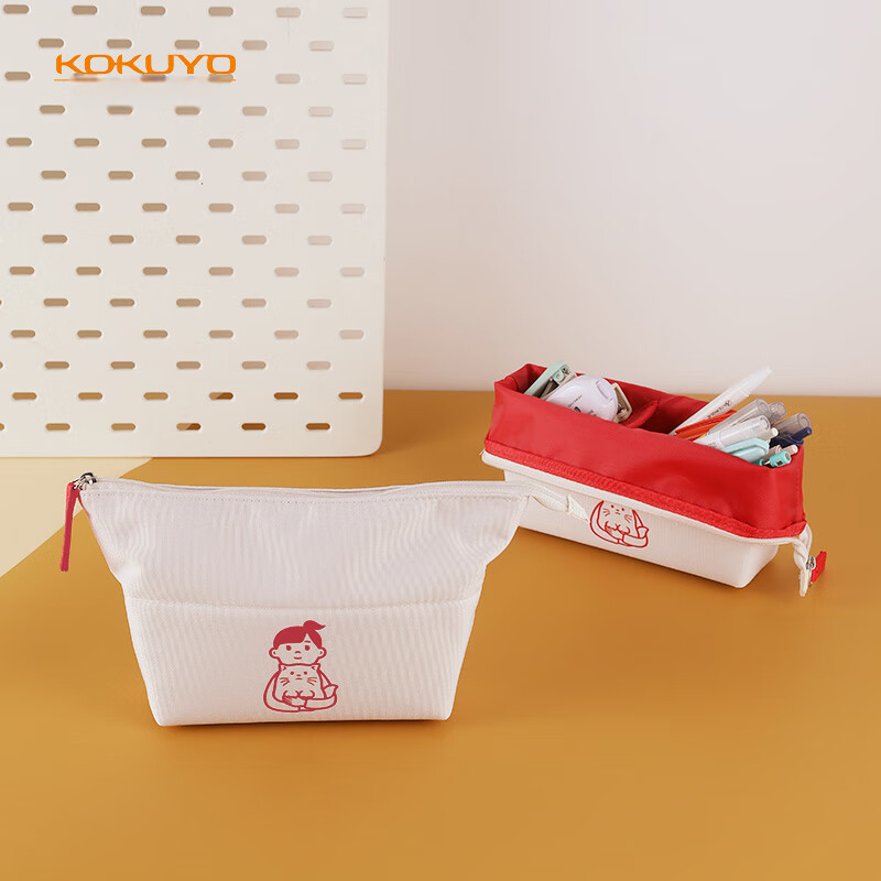 KOKUYO (KOKUYO) Noritake joint student stationery pencil case large-capacity student pencil case stationery storage box red 1 WSG-PC2X12R