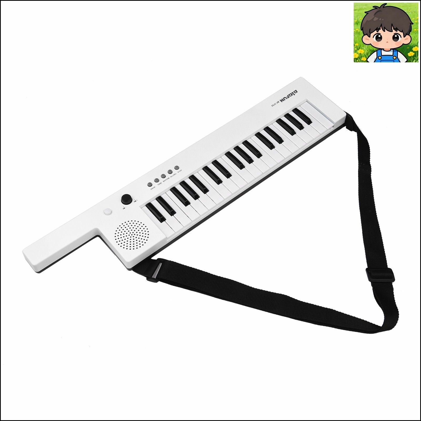 Электронная гитара с миниатюрной 37-клавишной клавиатурой для детей
