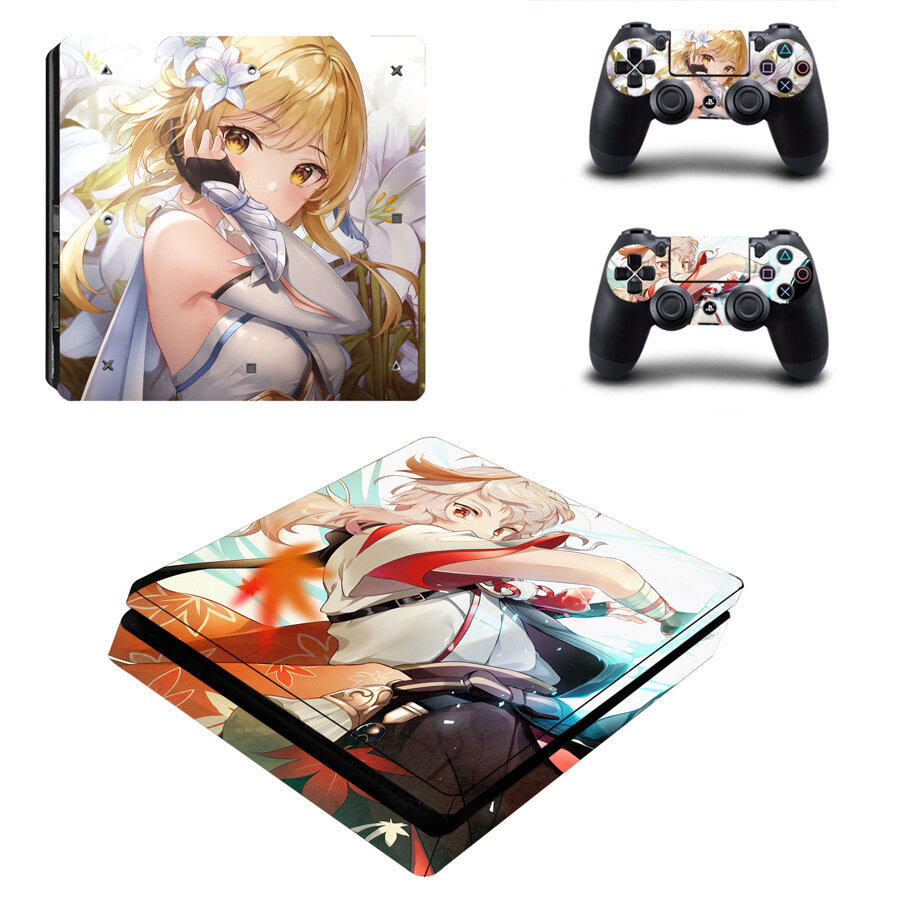 Защитные наклейки для экрана PS4 Slim, цветные наклейки и бесшовная печать высокого разрешения для корпуса PS4 Slim.