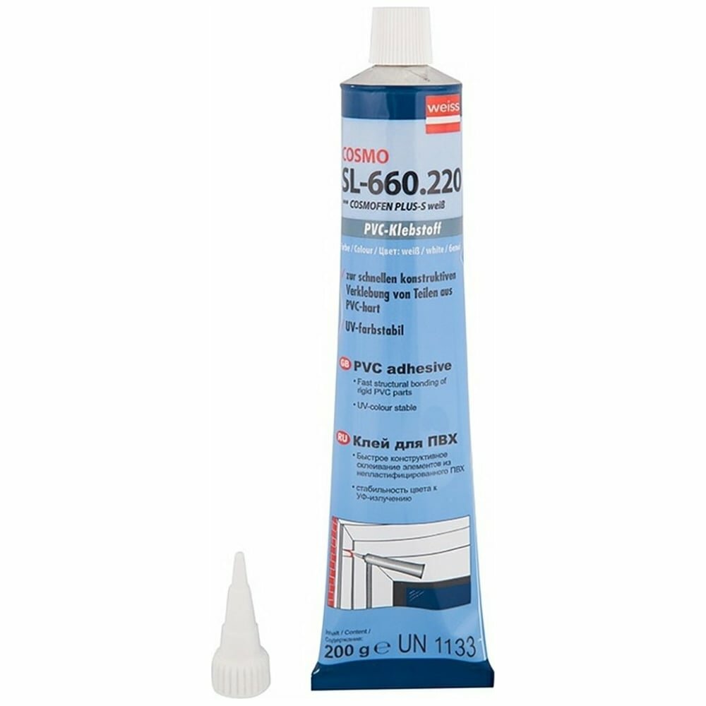 Диффузионный клей-герметик для жесткого ПВХ COSMO FEN 0.2кг SL-660.220 BL