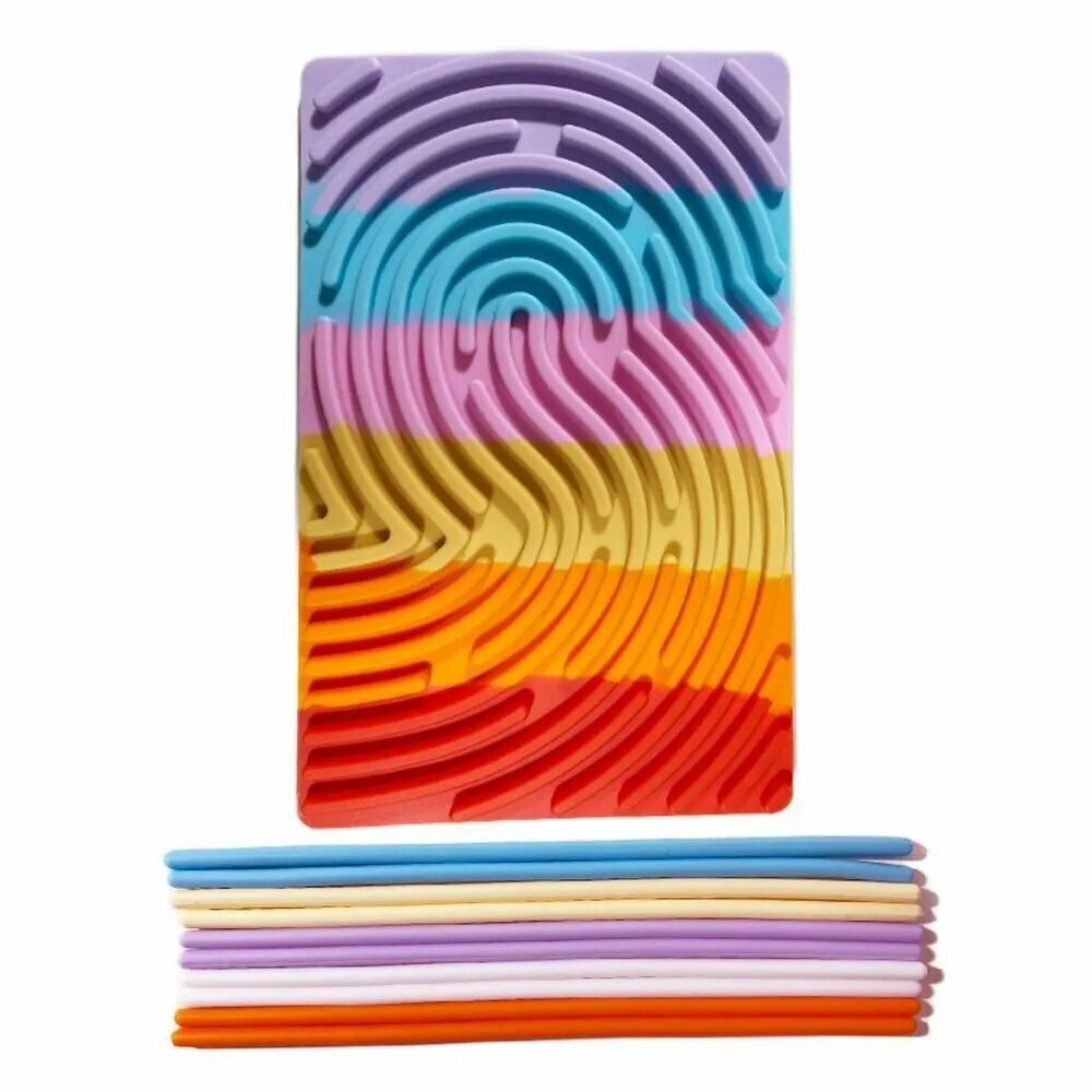 Доска для сенсорной активности: Силиконовая игрушка-непоседа для детей от 3 лет и взрослых, включая портативную дорожную сумку и 10 веревочек