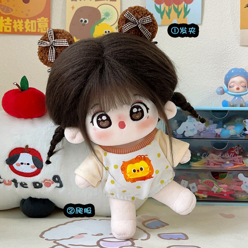 20 см хлопковая кукла девочка с каркасом, одежда для куклы, обнаженная кукла, игрушка для переодевания, подарок, в наличии