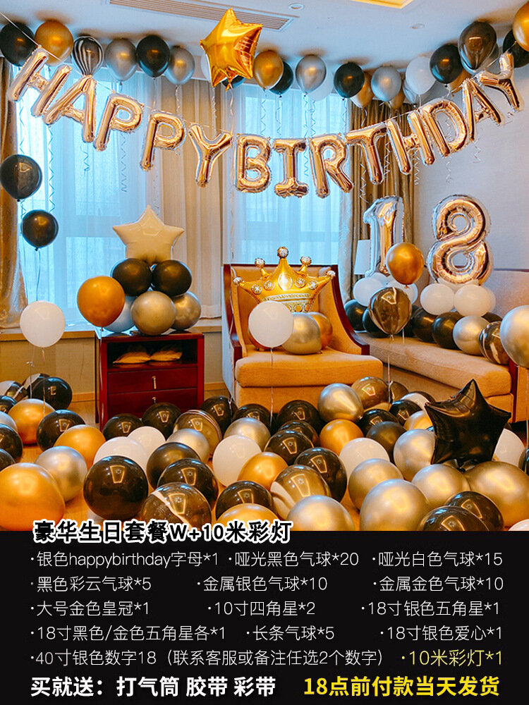 Декорации для вечеринки по случаю дня рождения мальчика и девочки, фоновые стены, воздушные шары, интернет-знаменитости, 18-летие, взрослая церемония