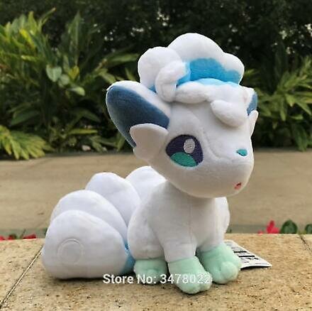 8,5-дюймовая милая плюшевая игрушка Alola Vulpix, мягкая кукла Sun Moon с 6 хвостами (белая)
