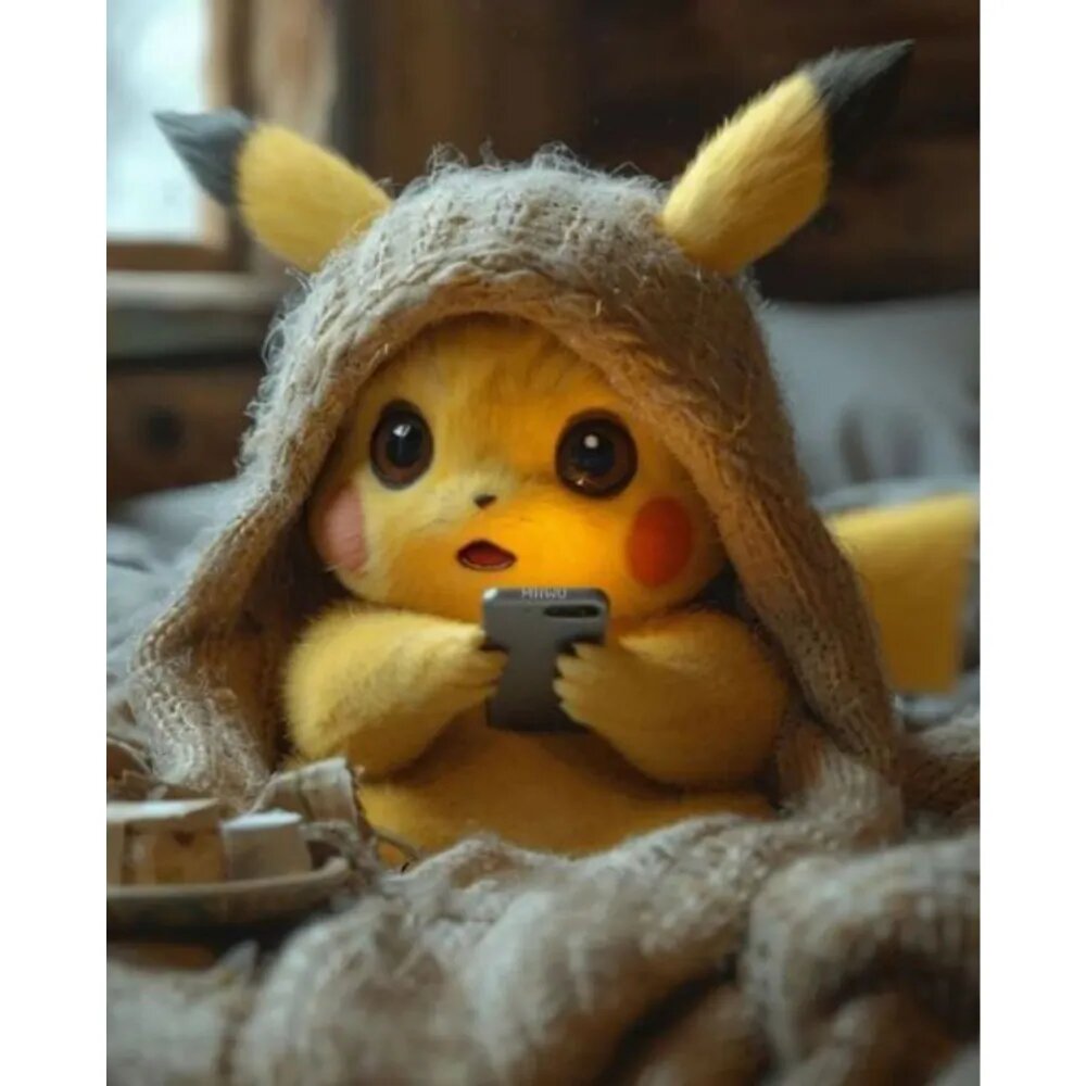 Алмазная Мозаика "Мультфильмы Покемон Пикачу" 40х50 См Алмазная Вышивка / Картина Стразами Подарков / Украшения