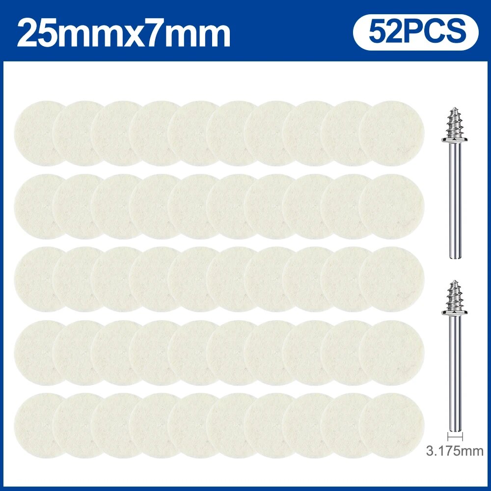 Шлифовальные диски из войлока XCAN 52/105 шт. 52pcs 25x7mm