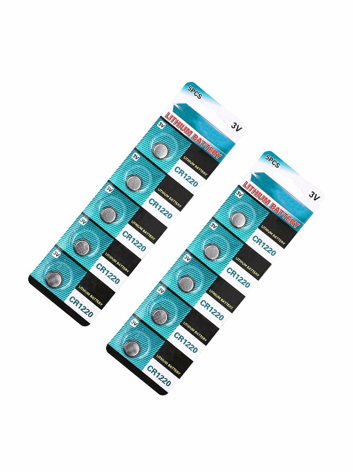 Упаковка из 5шт /10шт батареек CR1220 с кнопочными элементами для часов, калькуляторов, игрушек