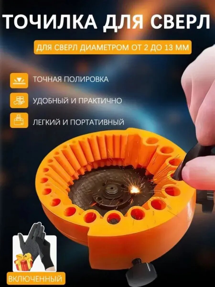 Насадка для заточки сверл, быстрая и точная заточка. Точилка д