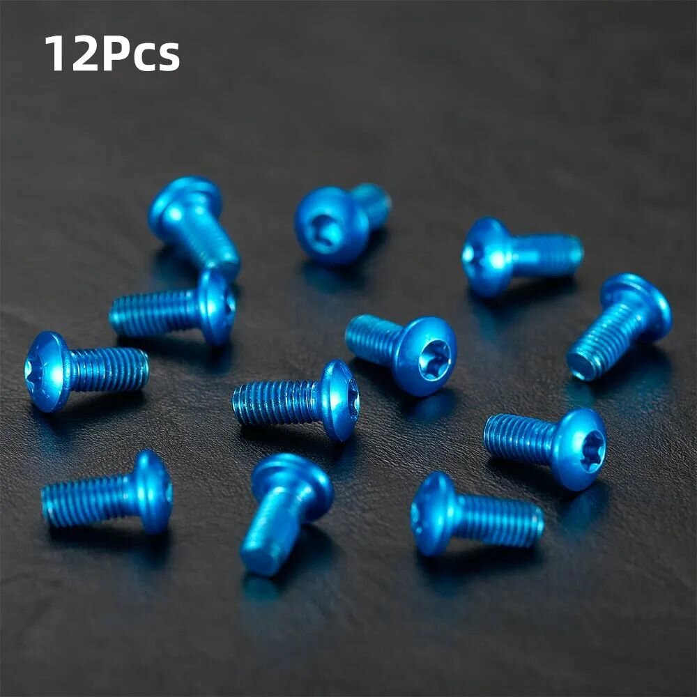 T25 Комплект болтов 12 шт. для крепления тормозного диска, болты синий цвета M5x9