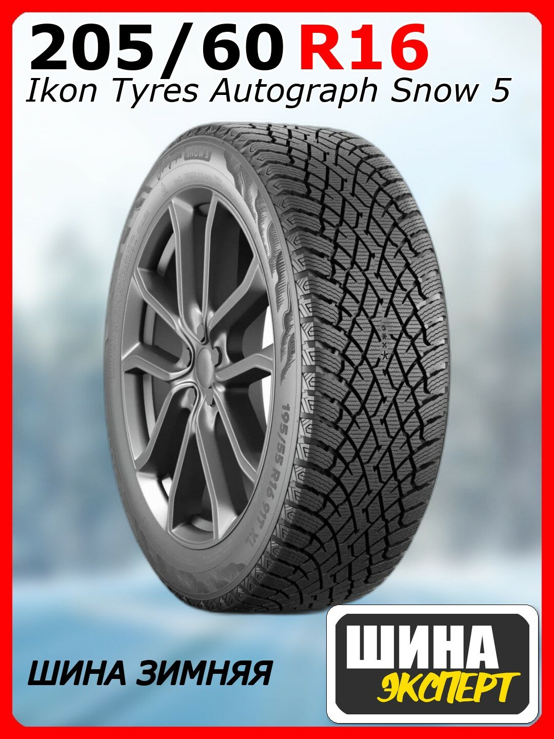 Шина зимняя нешипованная Ikon Tyres 205/60/16 R 96 Ikon Autograph Snow 5 XL для легковых автомобилей T743337