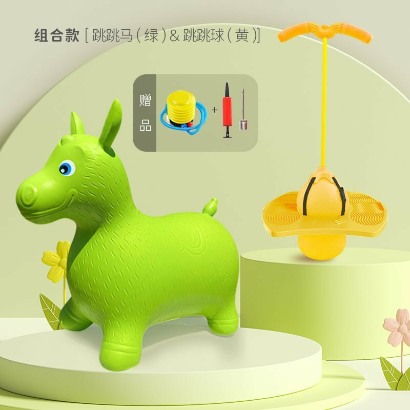 Маленький олень сидящий, детская игрушка, музыкальная, для годовалого ребенка, прыгающая лошадка, анти-падение, резиновая надувная балансировочная игрушка для взрослых