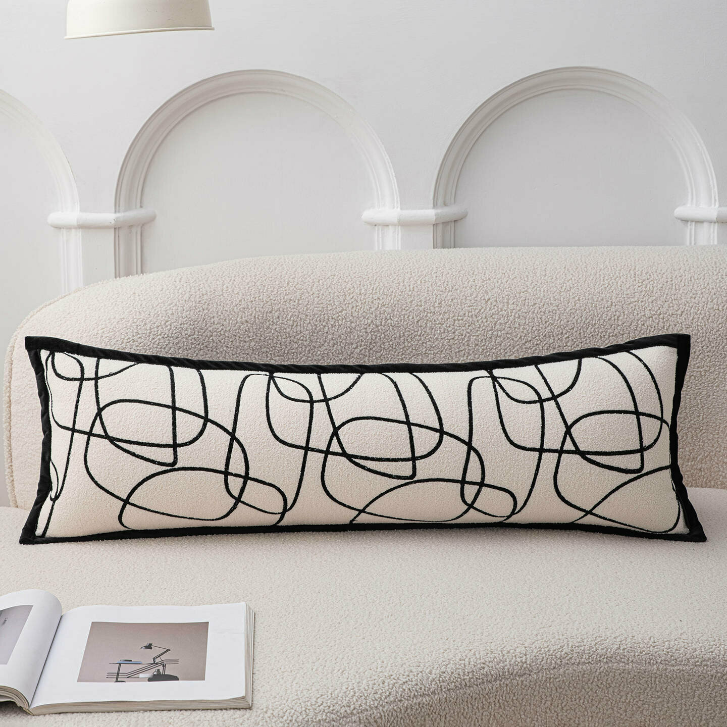 Новая модель 2026 года: длинная подушка для дивана, гостиной, подушка для поддержки поясницы, подушка для изголовья кровати, прямоугольная подушка-спинка.