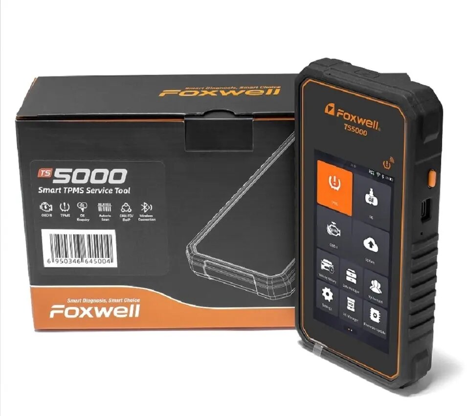 Foxwell TS5000 TPMS автомобильный диагностический инструмент 315/433 МГц программирование датчика сканер OBD2 сбросом ABS DPF EPB