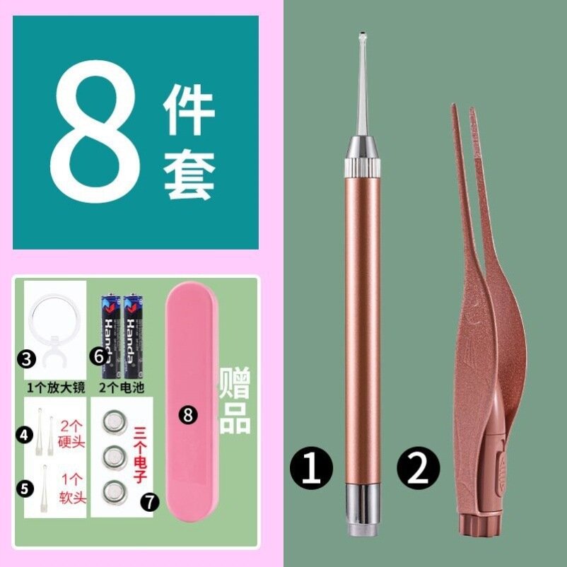 Силиконовый ушной пинцет с подсветкой, мягкий наконечник для младенцев и детей, ушные пинцеты с визуальным осмотром